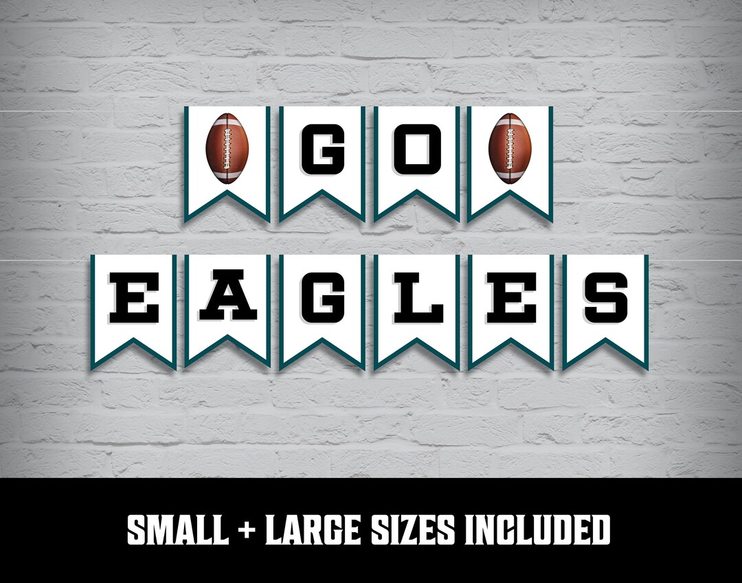 Printable Eagles Football Party Banner - DIY Banner Kit - Etsy
