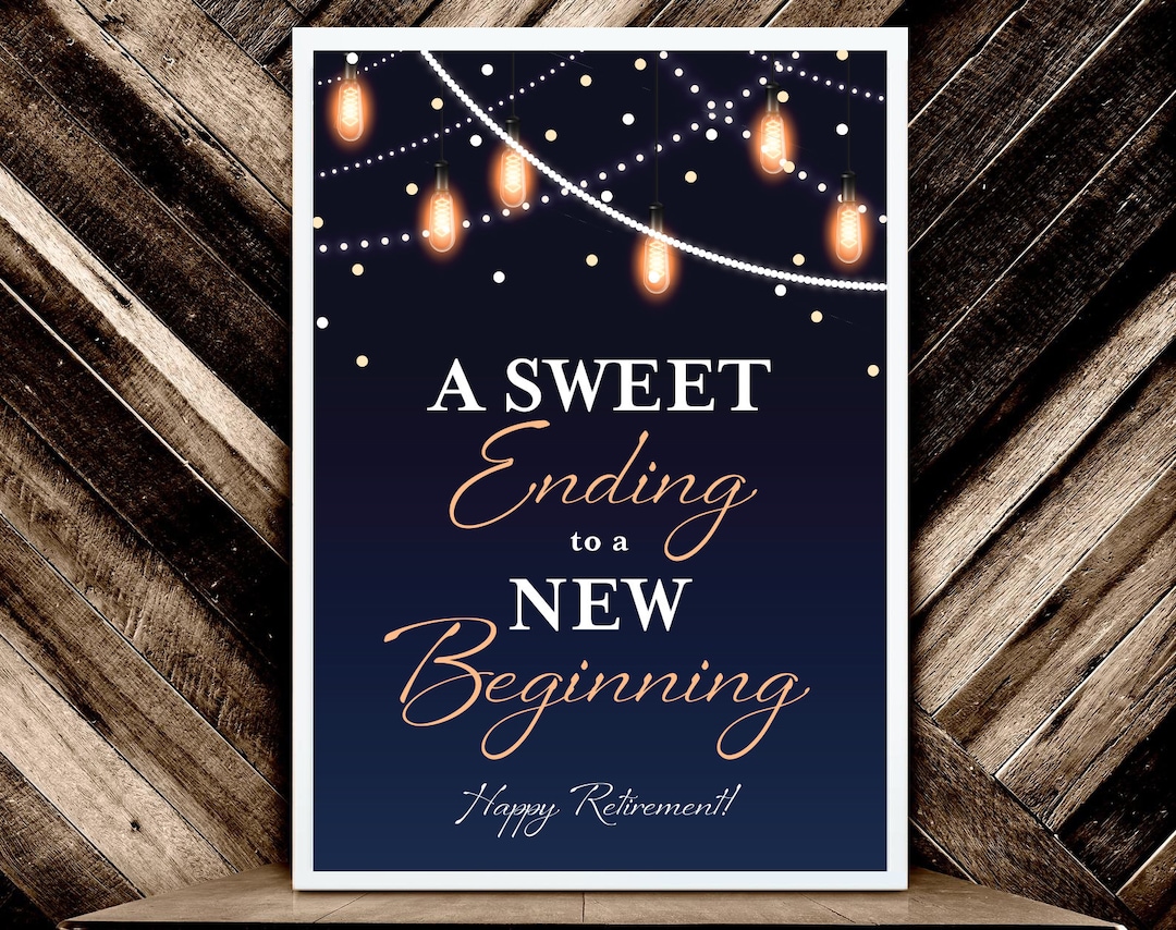 Retirement Party Poster - Printable DIY Poster - Customize Your Message ...