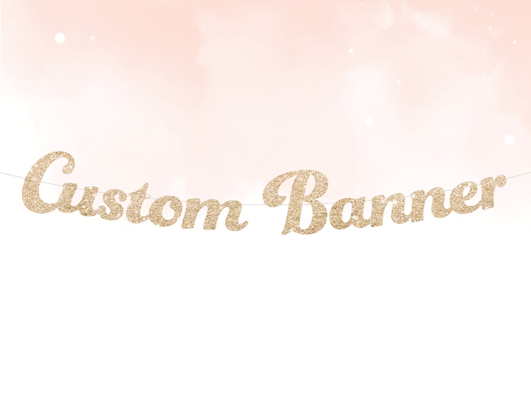 Custom Script Banner Kit With String - Personalized - Ships Fast! - Etsy