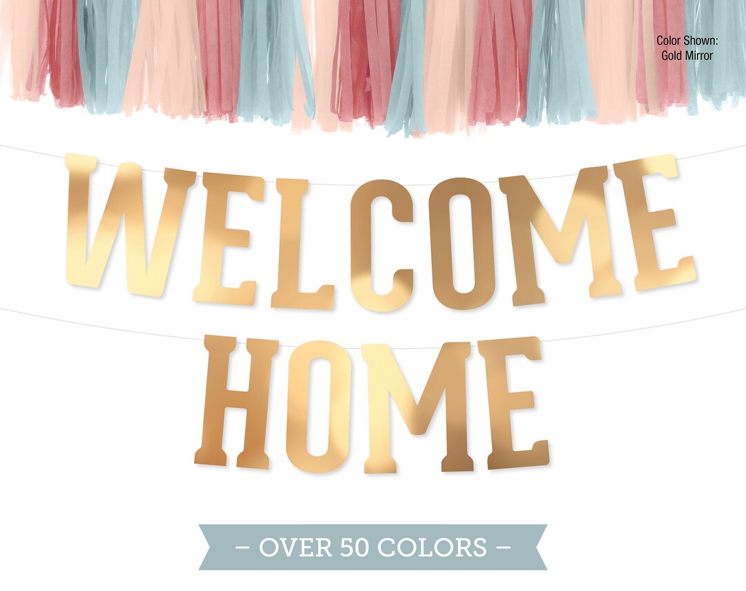 Welcome Home Banner Kit With String & Command Hooks - Customization ...