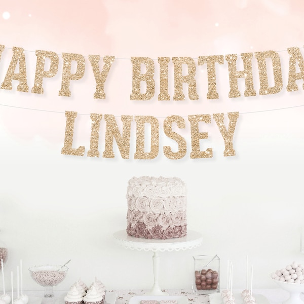 Custom Happy Birthday String Banner - Etsy