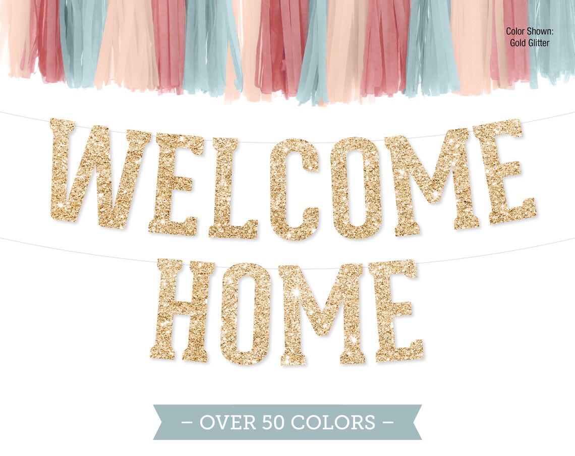Welcome Home Banner Kit With String & Command Hooks - Customization ...