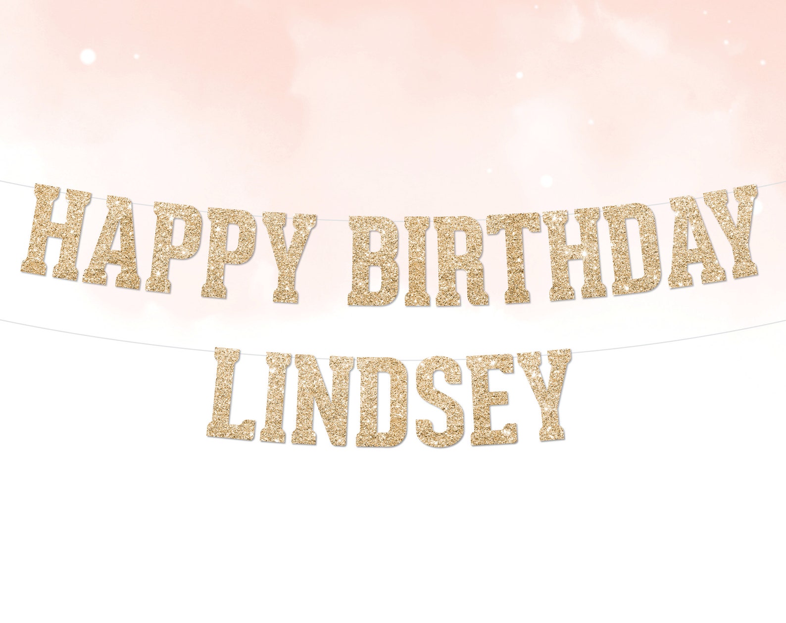 Personalized Custom Happy Birthday Banner Kit With String | Etsy