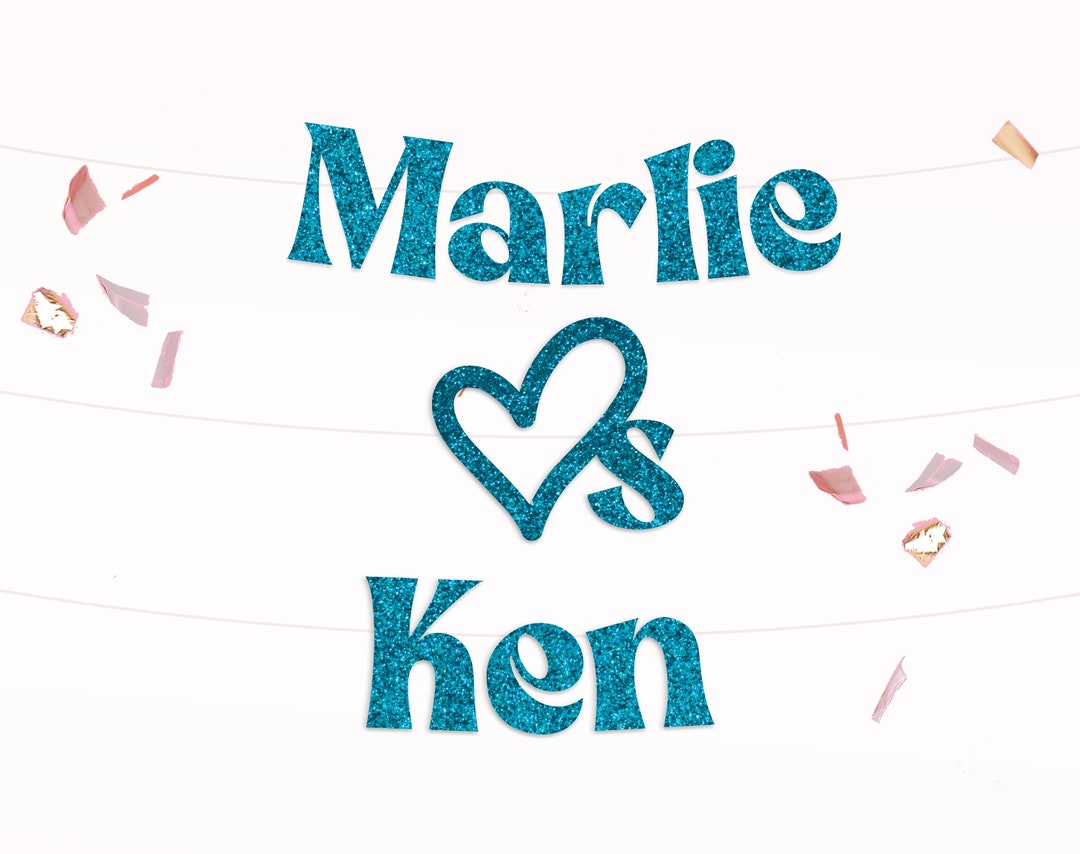 Adorable Couples Banner Kit - Customize Any Name - Perfect Bachelorette ...