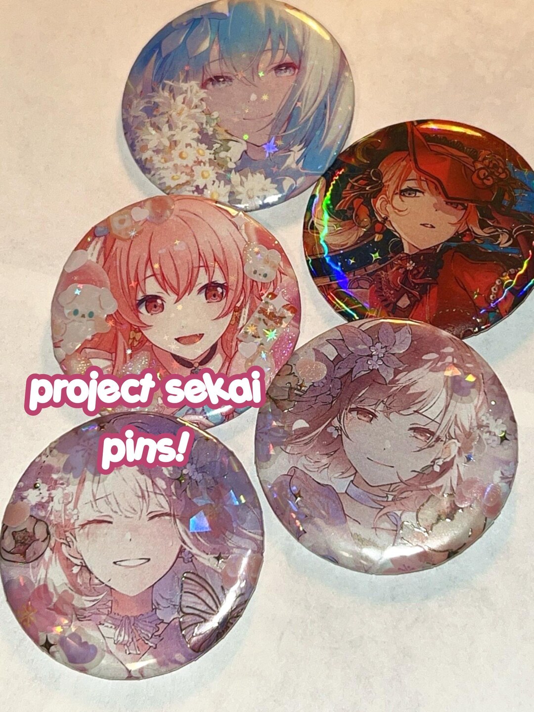 Project Sekai Pjsk - Custom Decorated Button Pins / Can Badge - Etsy