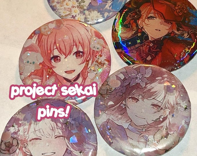 Project Sekai Pjsk - Custom Decorated Button Pins / Can Badge - Etsy
