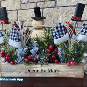 Snowman Center Piece, Snowmen Center Piece, Christmas Snowmen ...