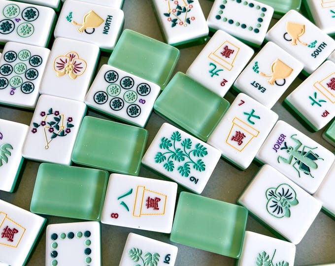 Houseplant Mahjong Tile Set, Mahjong Game, American Mahjong, Floral ...