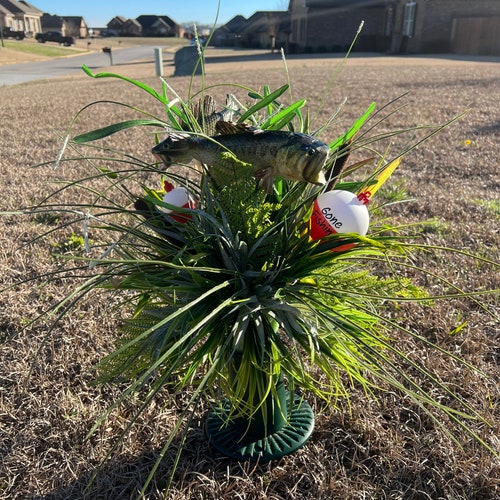 Fishing Cemetery Flower - Etsy
