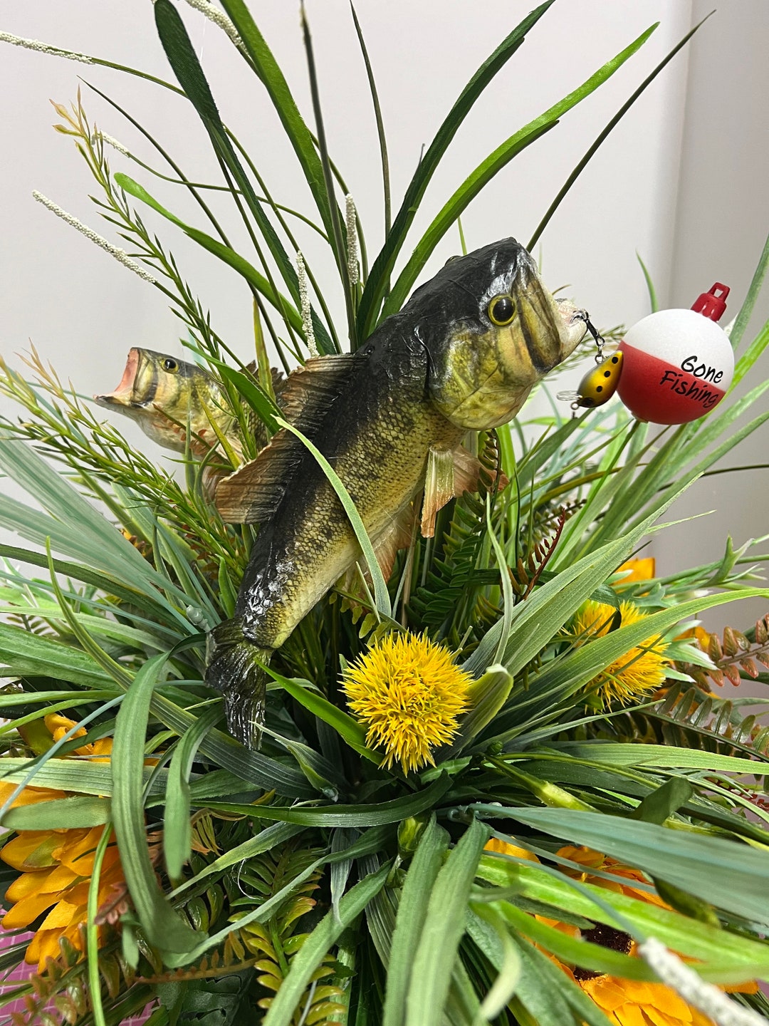 Fishing Cemetery Floral Flower Arrangement - Etsy