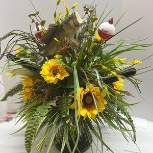 Fishing Cemetery Floral Flower Arrangement - Etsy