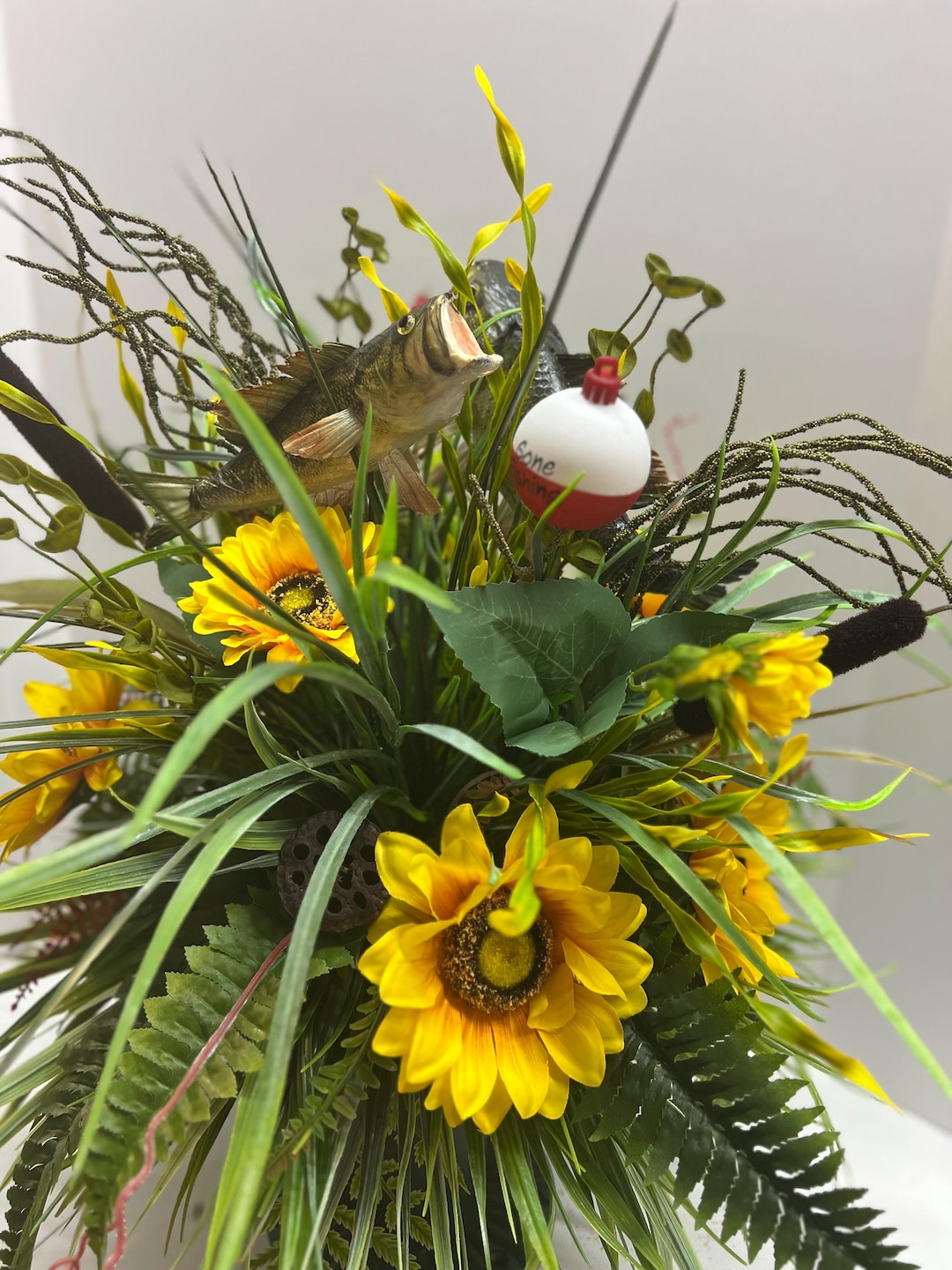 Fishing Cemetery Floral Flower Arrangement - Etsy