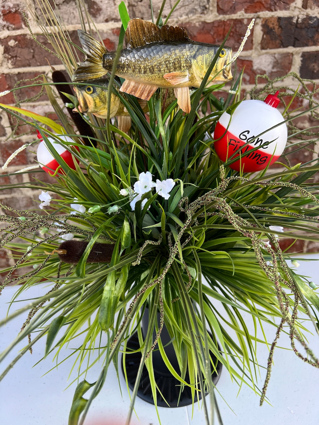 Fishing Cemetery Flower - Etsy