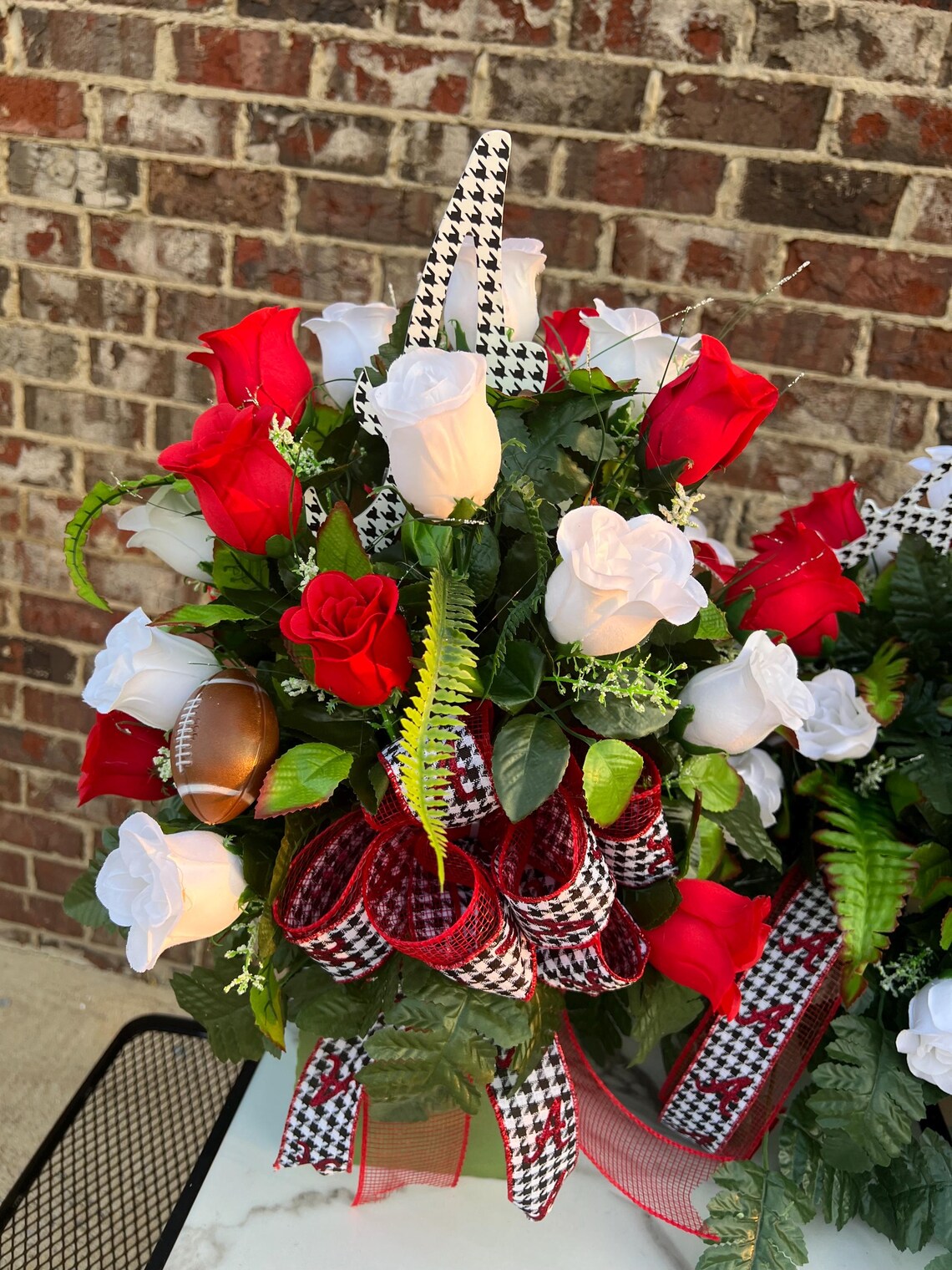 Houndstooth “A” Memorial Flowers - Etsy