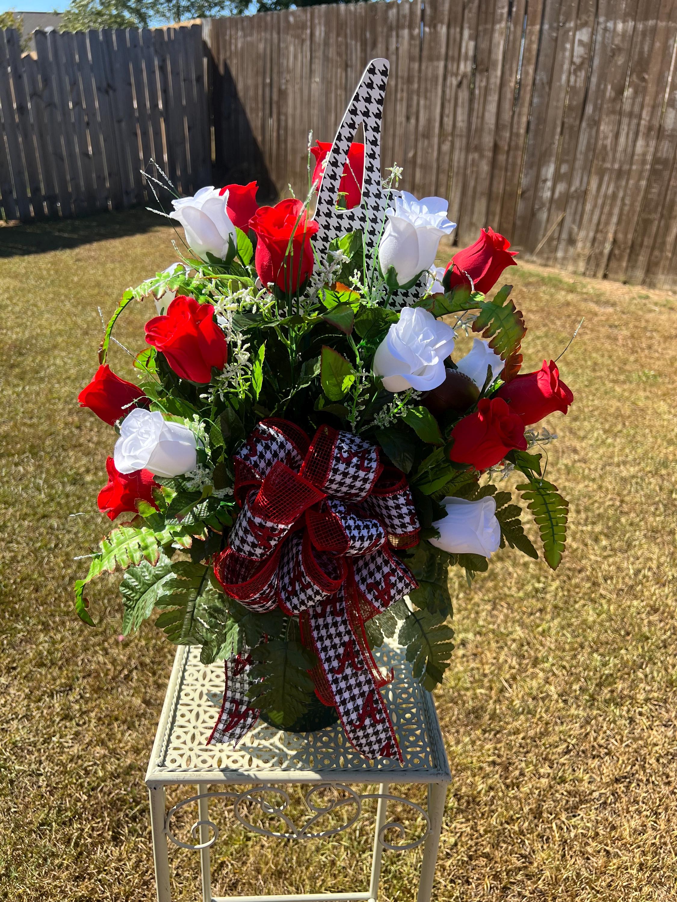 Houndstooth “A” Memorial Flowers - Etsy