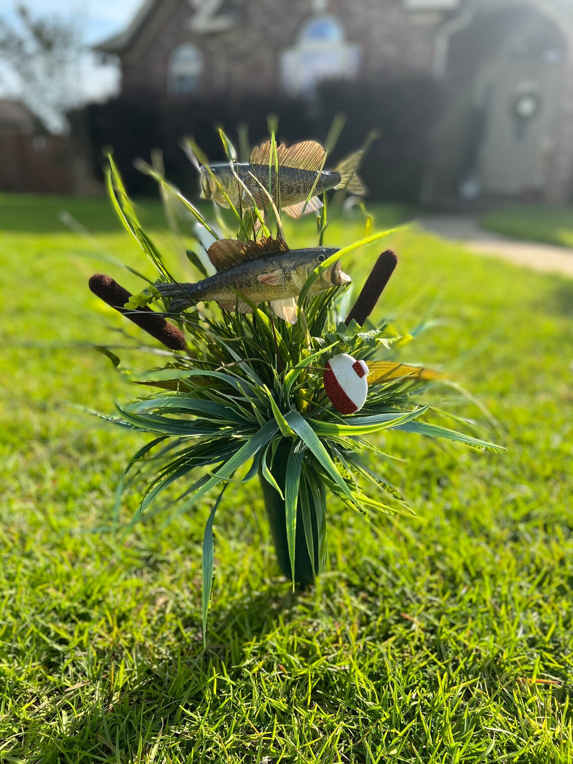 Fishing Cemetery Flower - Etsy