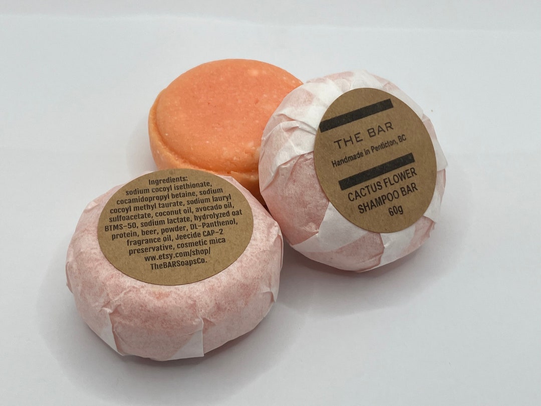 Cactus Flower Shampoo Bar, Normal to Oily Hair, Sulphate Free, Zero ...