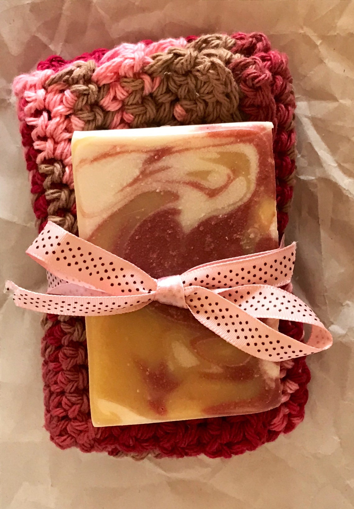 Soap Gift Set Handmade Soap Facecloth and Soap Set Perfect - Etsy Sweden