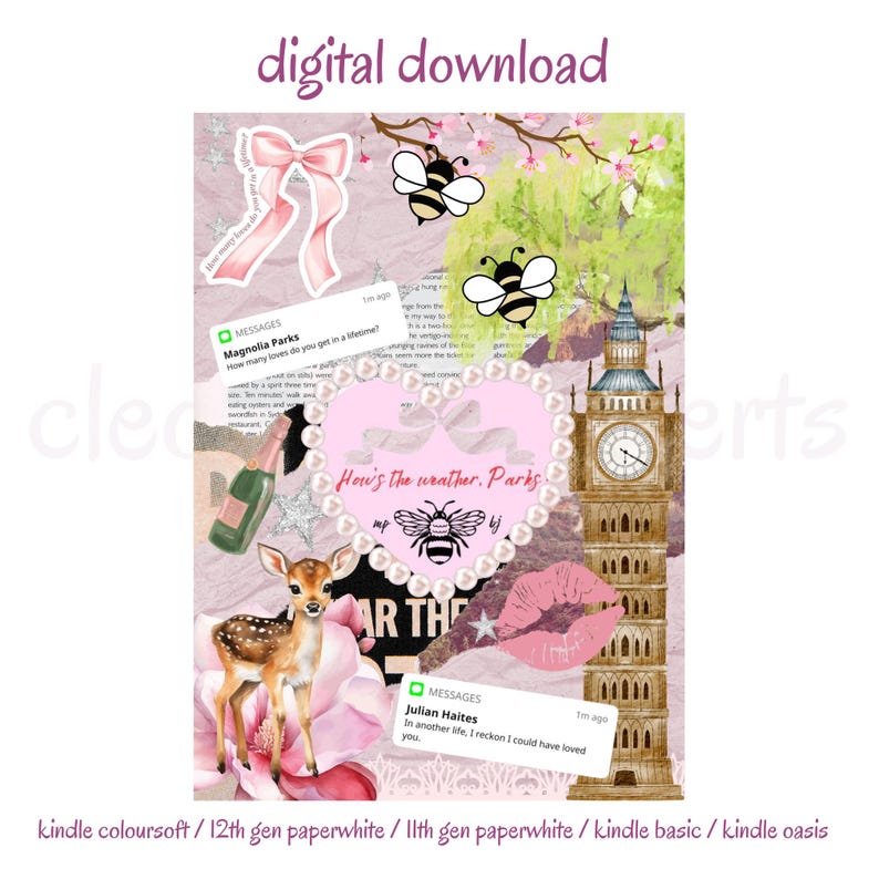 Kindle Insert - Magnolia Parks Universe Themed // Kindle Skin ...