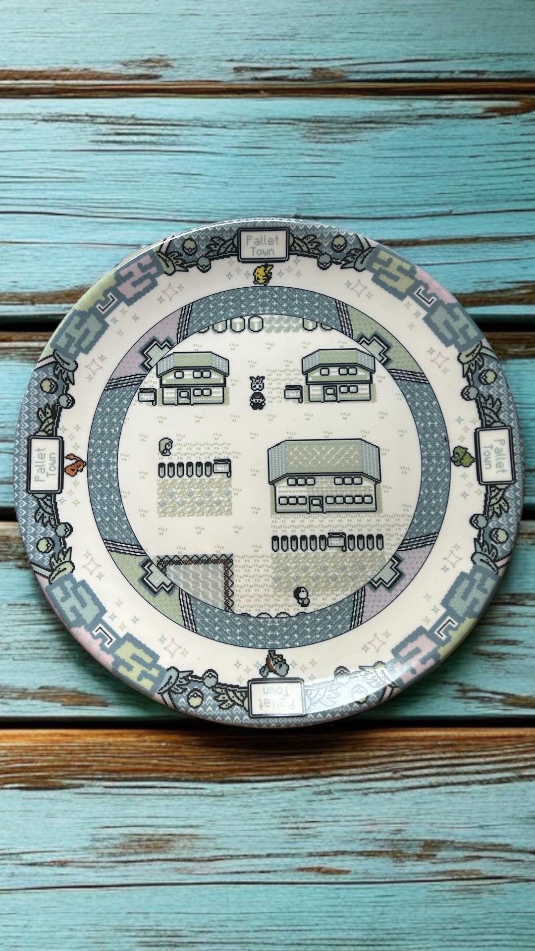 Pokemon Porcelain Pixel Plate Pallet Town - Etsy