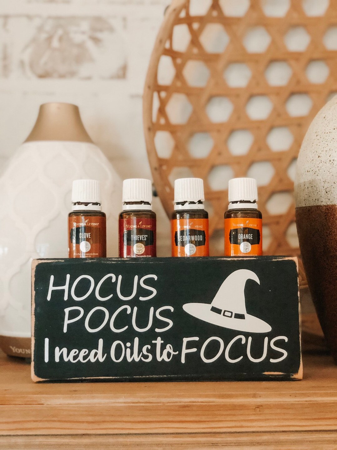 Hocus Pocus I Need Oils to Focus ~ Essential Oil Block ~ Oil Storage ...