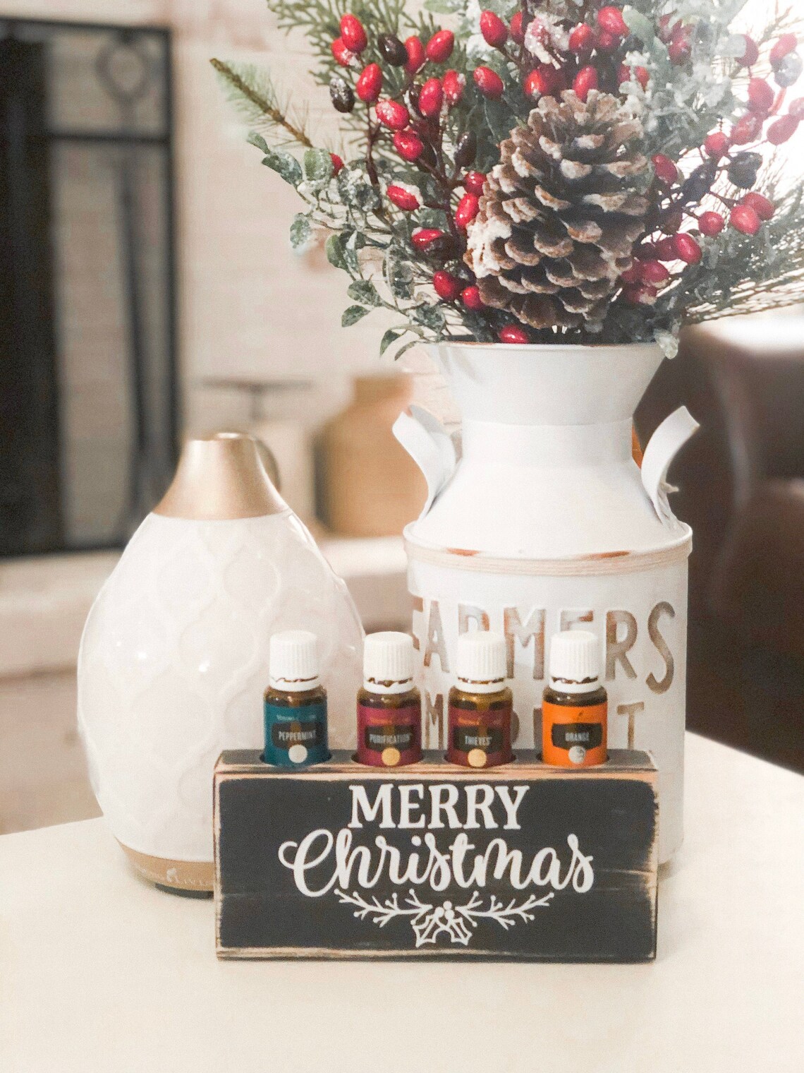 Merry Christmas ~ Essential Oil Block ~ Oil Storage ~ Oil Shelf ~ 15ml ...