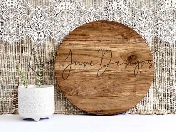 Circle Wooden Sign Mock Up Boho Sign Mockup Farmhouse Sign - Etsy