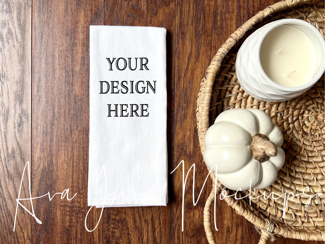 Kitchen Towel Mock Up, Fall Mock Up, Tea Towel Mock Up, Canvas Towel ...