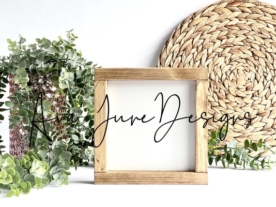 6x6 Square Wooden Sign Mock Up SVG PNG Mockup Farmhouse Sign - Etsy