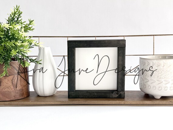 6x6 Square Wooden Sign Mock Up SVG PNG Mockup Farmhouse Sign - Etsy