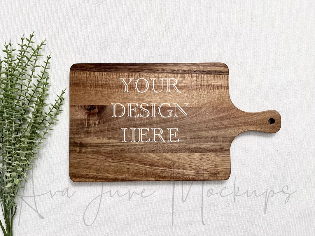 Wood Cutting Board Mock Up, Kitchen Mock Up, SVG PNG Mock Up, Cute Mock ...