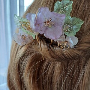 Real Hydrogen Flowers Japanese Kanzashi Hair Comb, Wedding Accessories ...