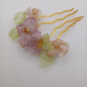Real Hydrogen Flowers Japanese Kanzashi Hair Comb, Wedding Accessories ...