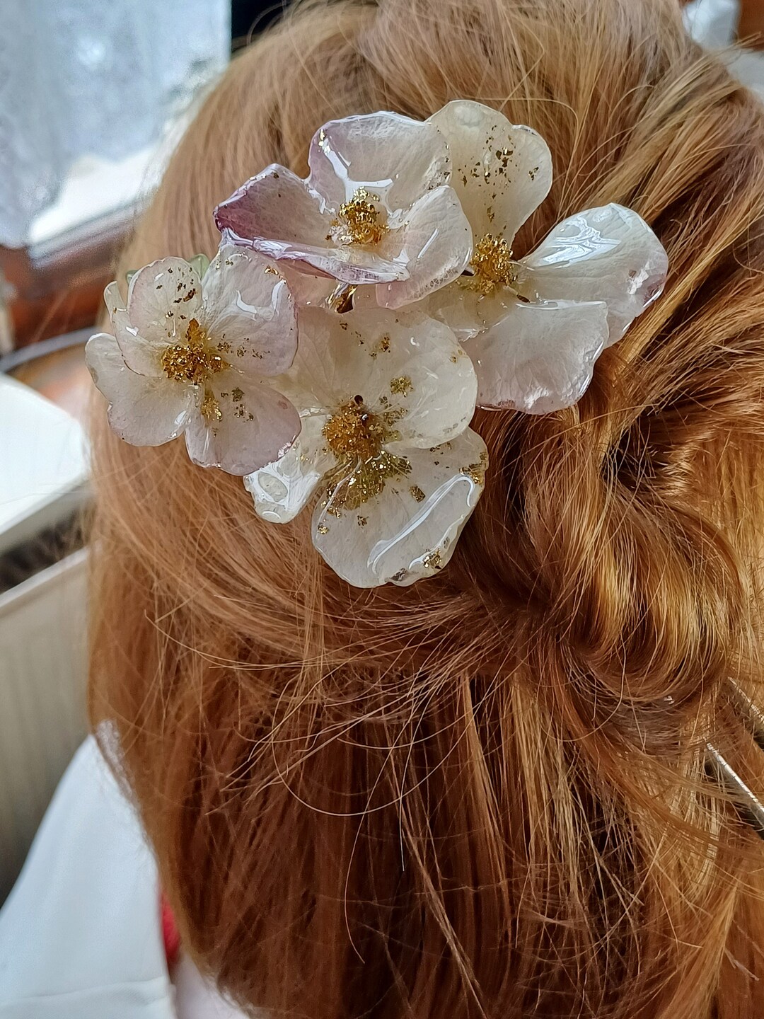 Long U Shape Hairpin, Real Hydrogen Flowers Japanese Hairpin,dry ...