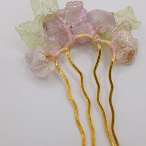 Real Hydrogen Flowers Japanese Kanzashi Hair Comb, Wedding Accessories ...