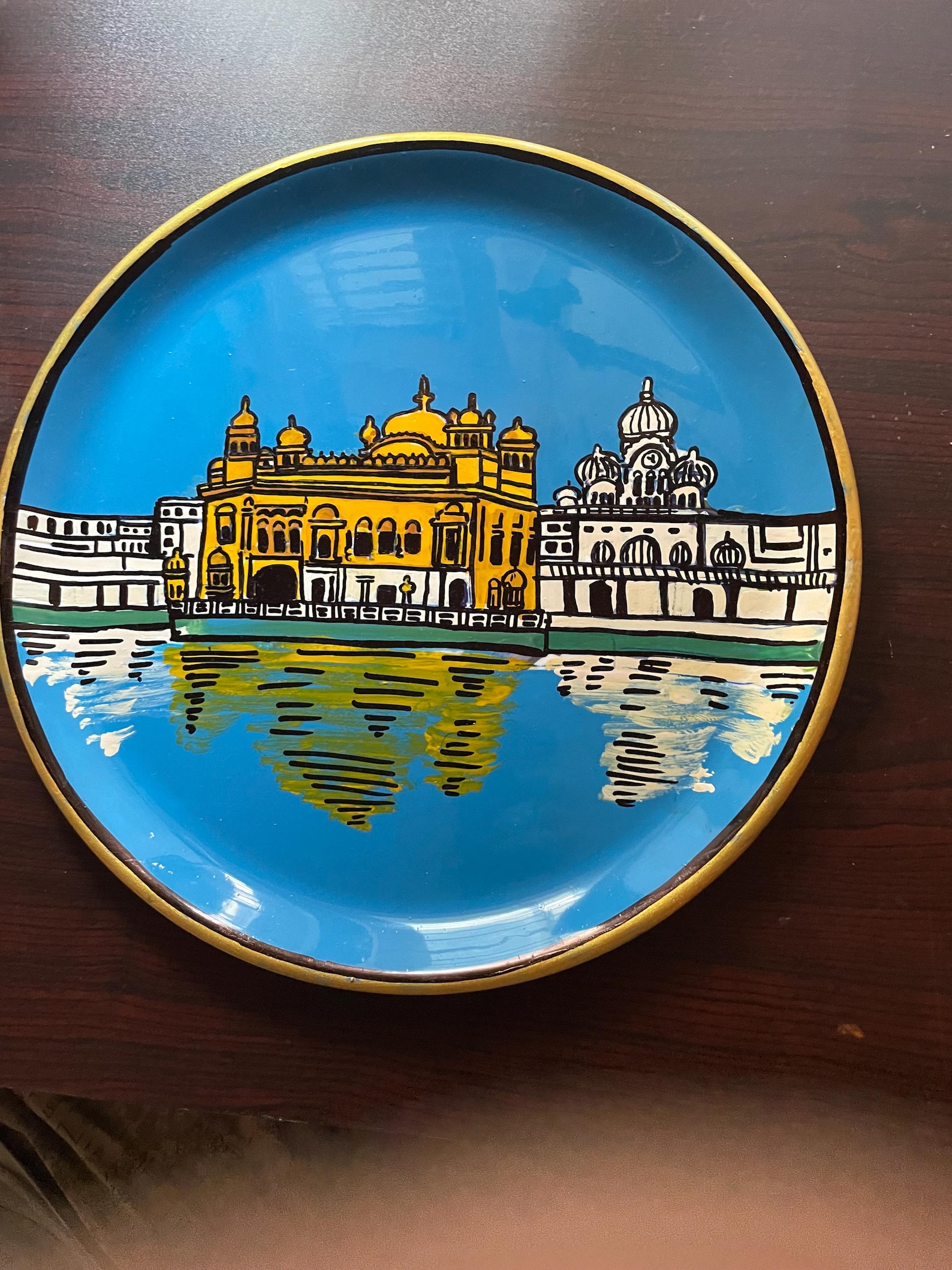 Punjabi Culture Theme Hand Painted Wall Decor Plates Set of 10, Plates ...