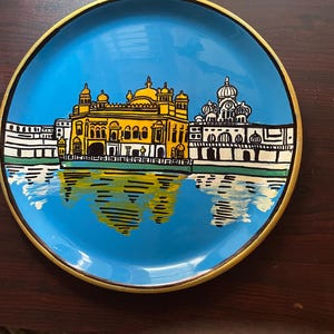 Punjabi Culture Theme Hand Painted Wall Decor Plates Set of 10, Plates ...