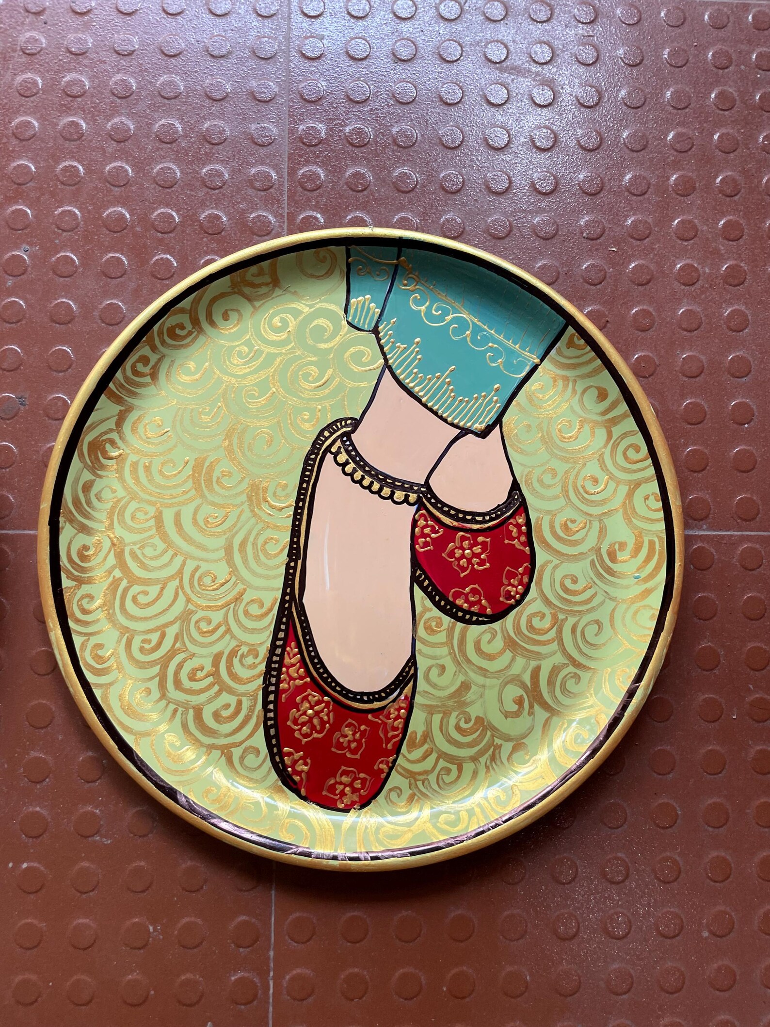 Punjabi Culture Theme Hand Painted Wall Decor Plates Set of 10, Plates ...