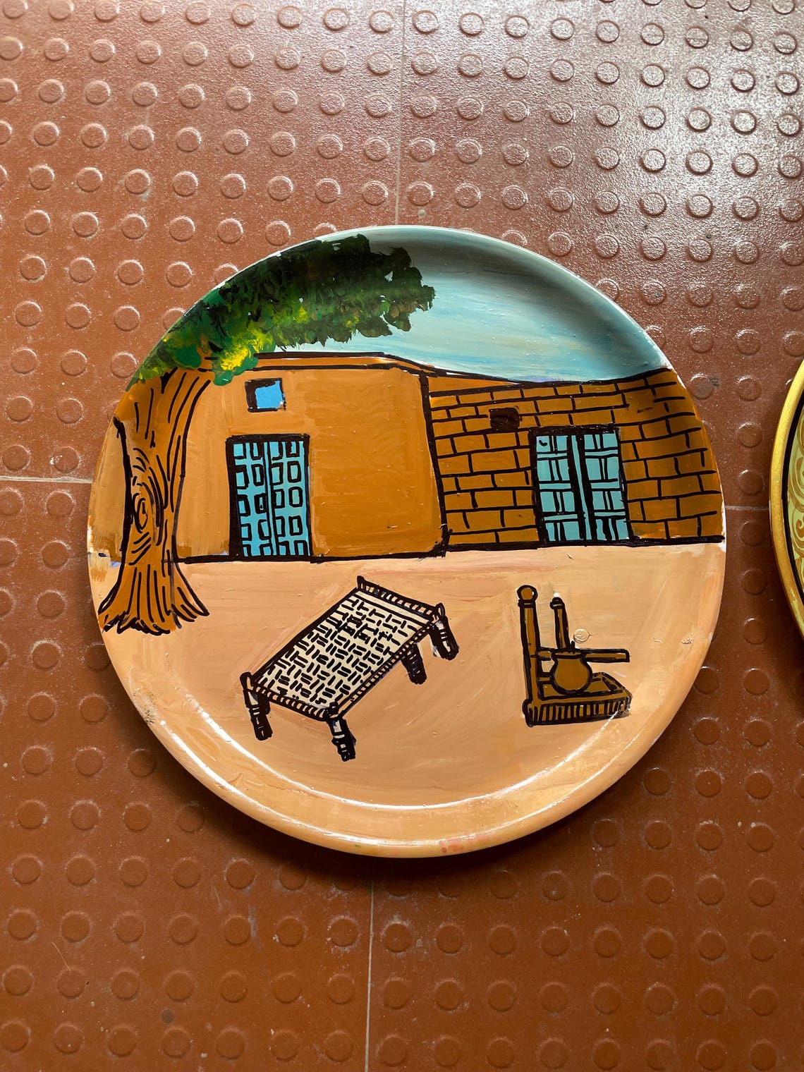 Punjabi Culture Theme Hand Painted Wall Decor Plates Set of 10, Plates ...