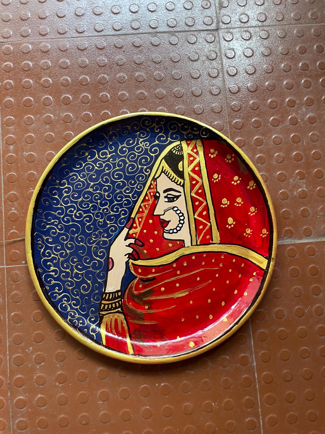 Punjabi Culture Theme Hand Painted Wall Decor Plates Set of 10, Plates ...