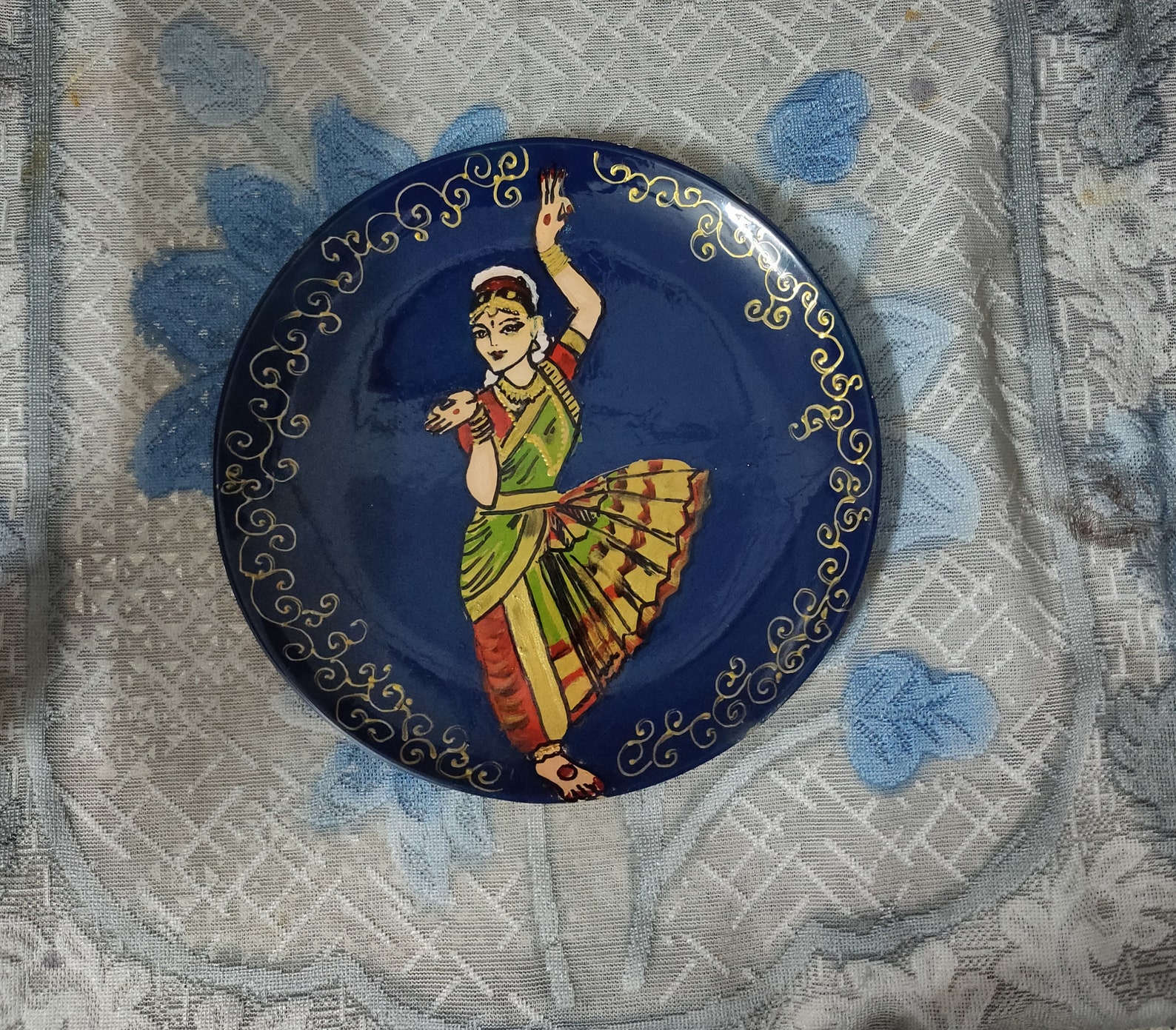 Indian Traditional Dance Forms Handpainted Wall Decor Plates,wall ...