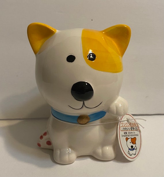 Home & Living Statues Ceramic 5” Porcelain Lucky Dog Coin Bank for ...