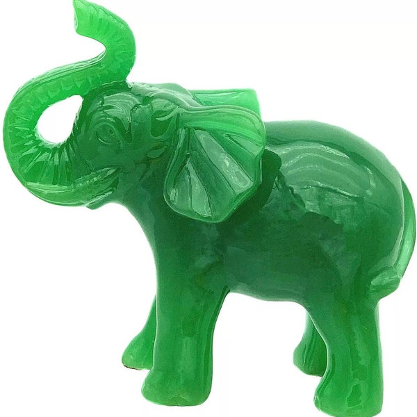 Jade Elephant Figurine - Etsy
