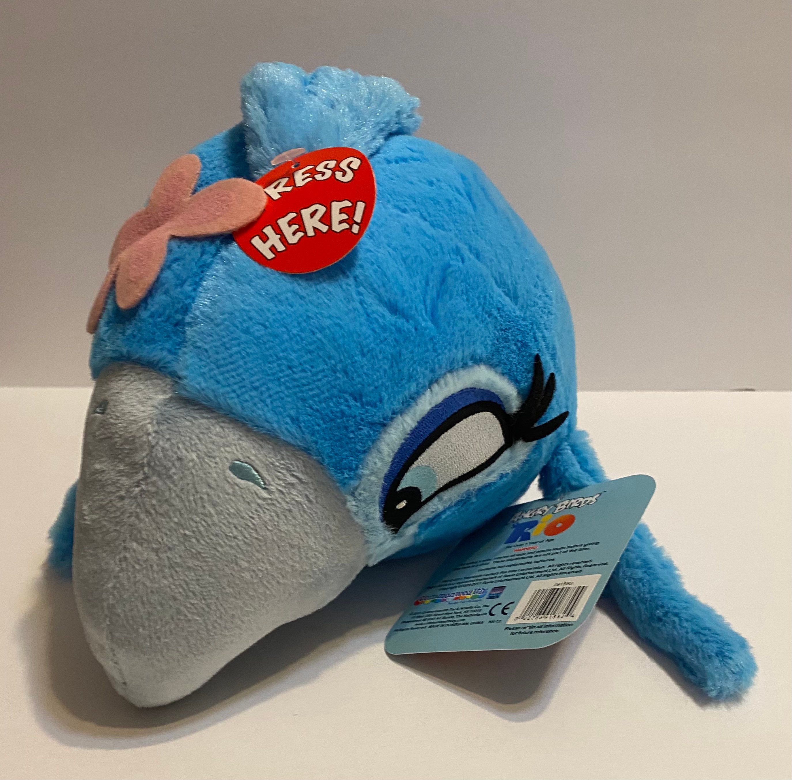 Angry Birds Rio Blue Plush Jewel Macaw Bird With Sound | Etsy