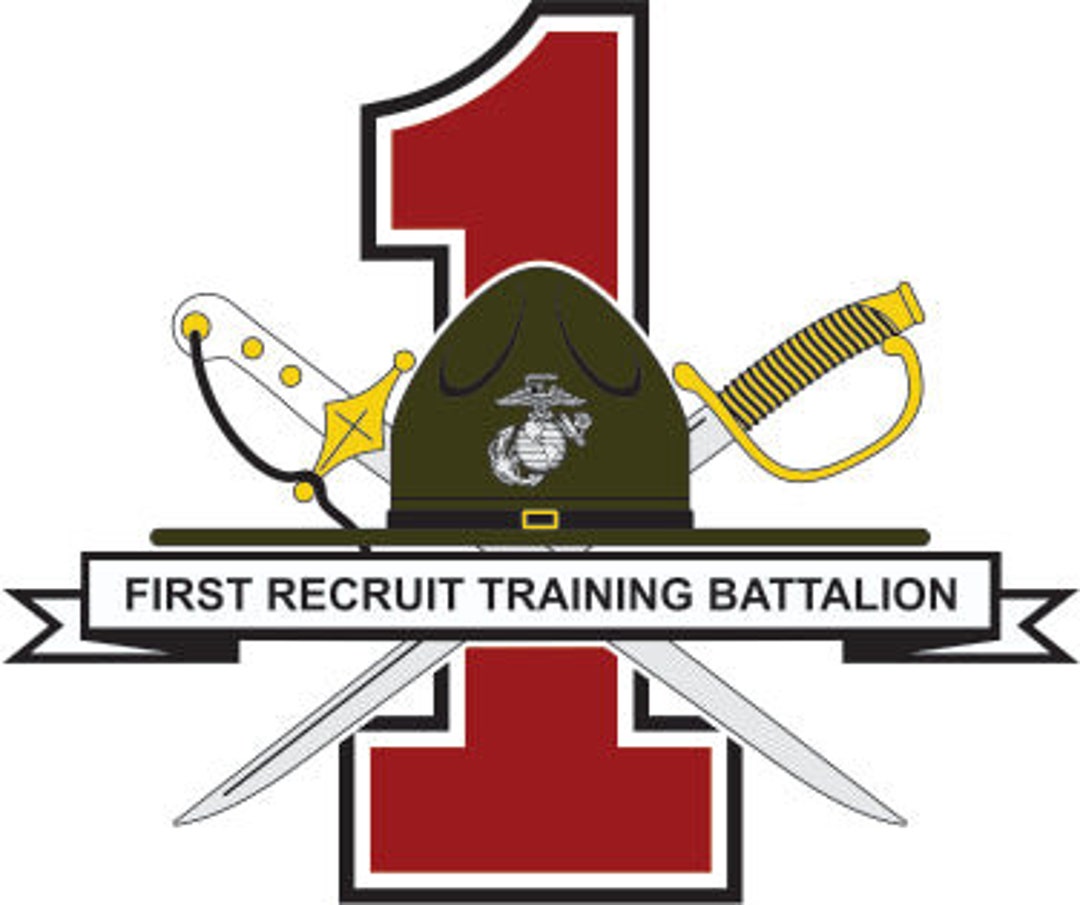 Marine Corps 1st Marine Recruit Training Battalion Clear Decal Sticker