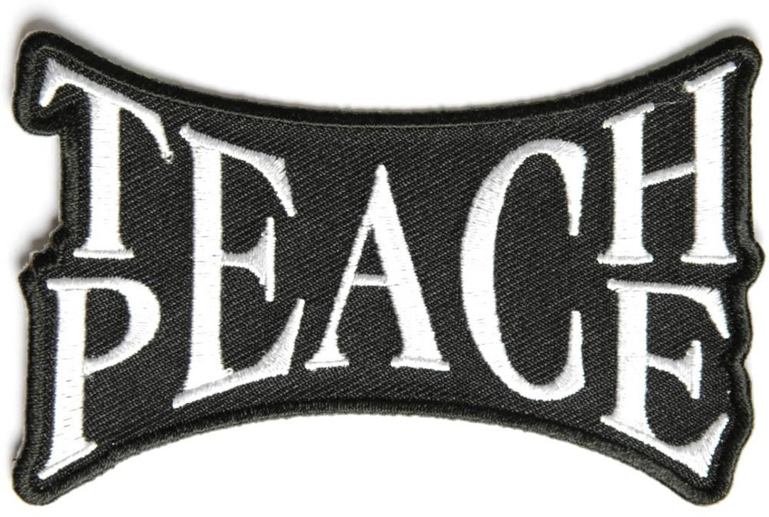 TEACH PEACE Biker Motorcycle Embroidered Patch Craft Supply - Etsy