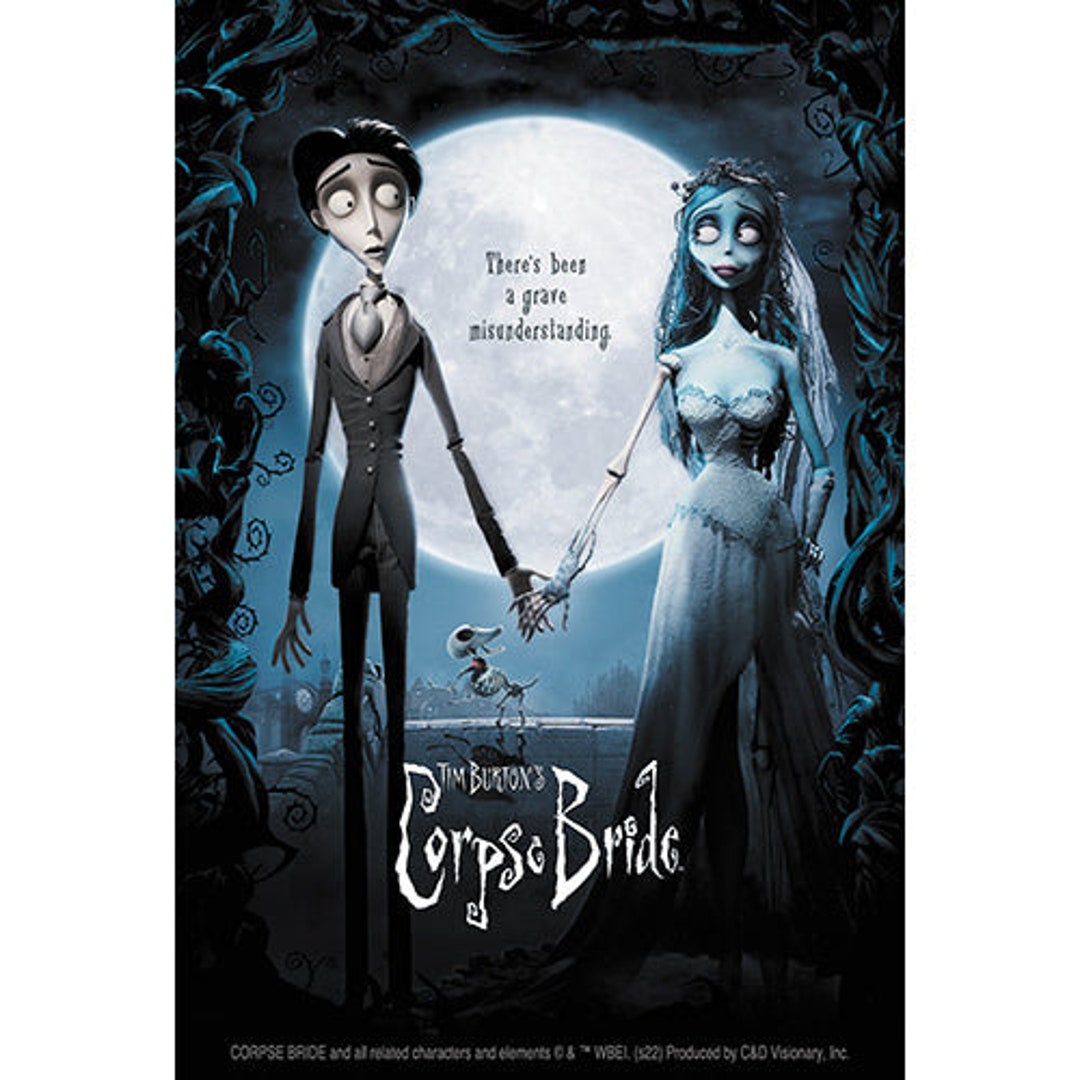 CORPSE BRIDE Movie Poster Sticker Decal 3.4x5 Inch Tim Burton Johnny ...