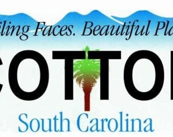 Cotton License Plate | Etsy