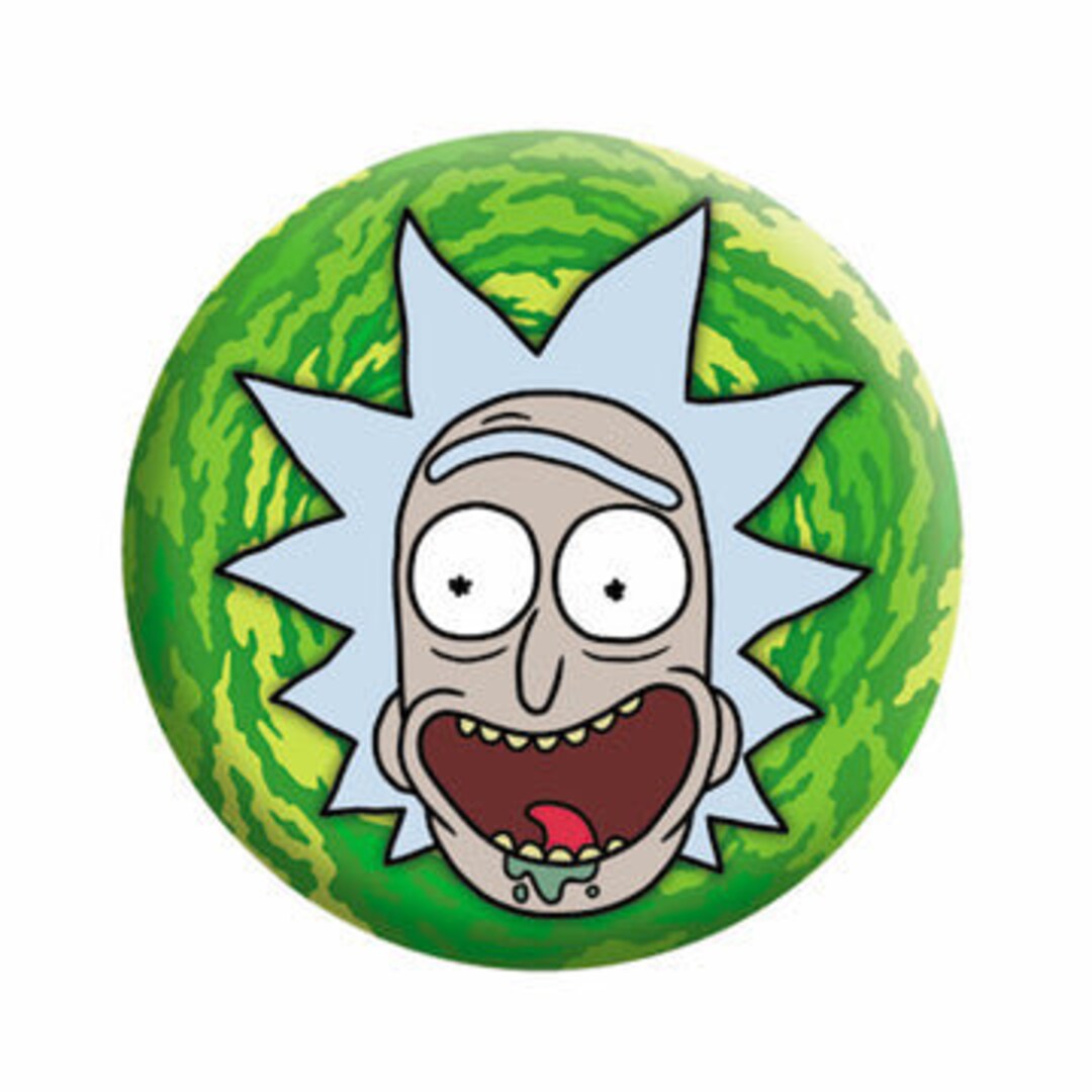 RICK & MORTY Drunk Rick Pinback Button Badge Adult Swim Cartoon Network ...