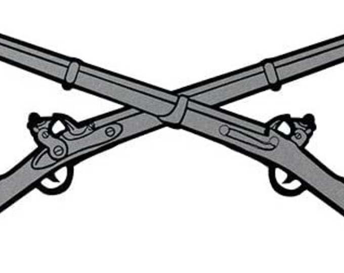 U.S. ARMY Infantry Crossed Rifles Clear Decal Sticker United States ...